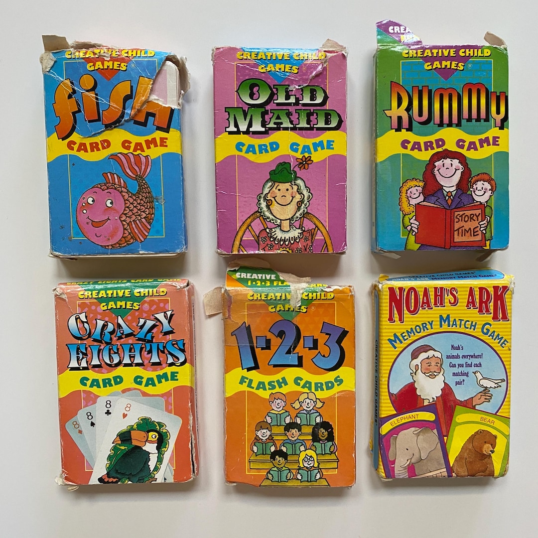 1990s Playing Cards Sets Complete Kids Children Games Paper Ephemera ...