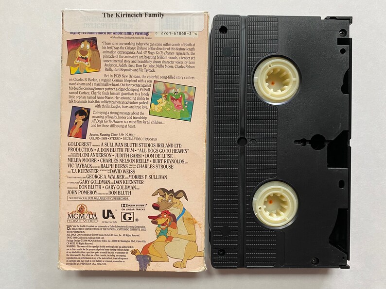 All Dogs Go to Heaven Don Bluth VHS Video Animated Full Length - Etsy