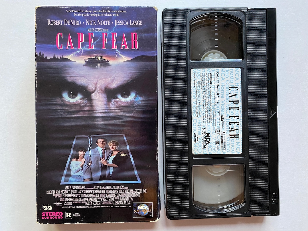 Cape Fear VHS Video 1991 Psychological Thriller Movie Robert Deniro ...
