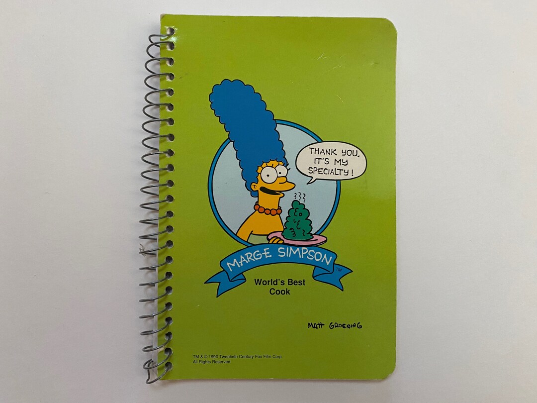 Marge Simpson Notepad Worlds Best Cook 1990 Stationary the Simpsons - Etsy