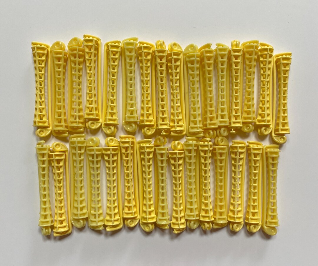 Vintage Swing Arm Perm Rods Hair Perming Curlers Yellow Tool Supply ...