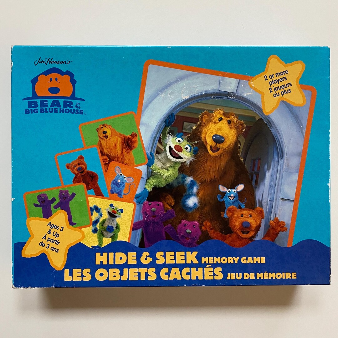 Bear in the Big Blue House Hide and Seek Memory Game Early 2000s RARE ...