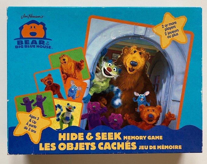 Bear in the Big Blue House Hide and Seek Memory Game Early 2000s RARE ...