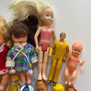 Vintage Small Dolls Lot Girls Kids Toys 1980s 1990s Barbie Quints ...