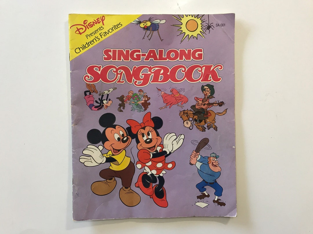 Disney Sing Along Songbook Childrens Favorites 80s Kids - Etsy