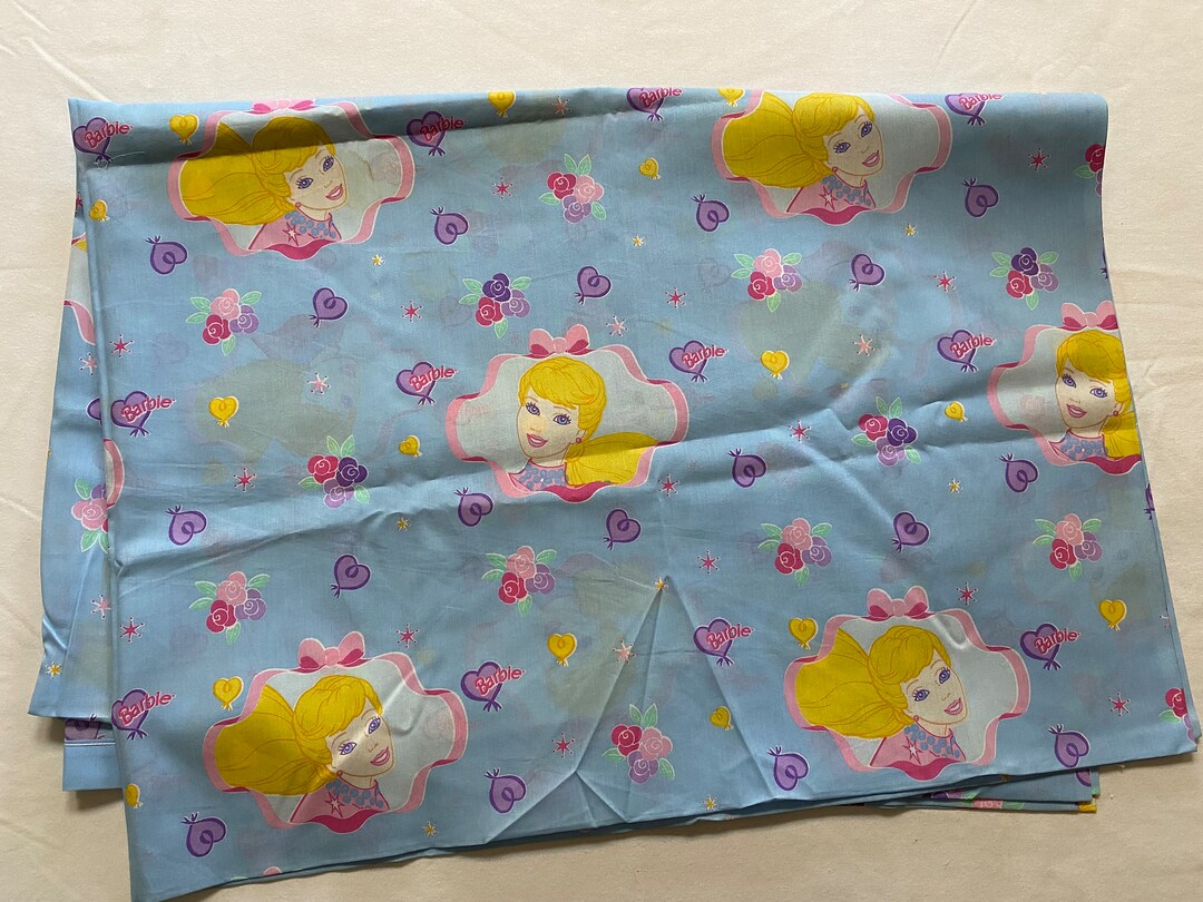 90s Barbie Twin Flat Sheet Girls Bedroom Linens Character Mattel ...