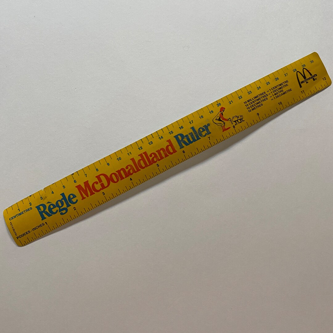 Vintage Mcdonalds Ronald Mcdonaldland Ruler USA 1980s Metal - Etsy