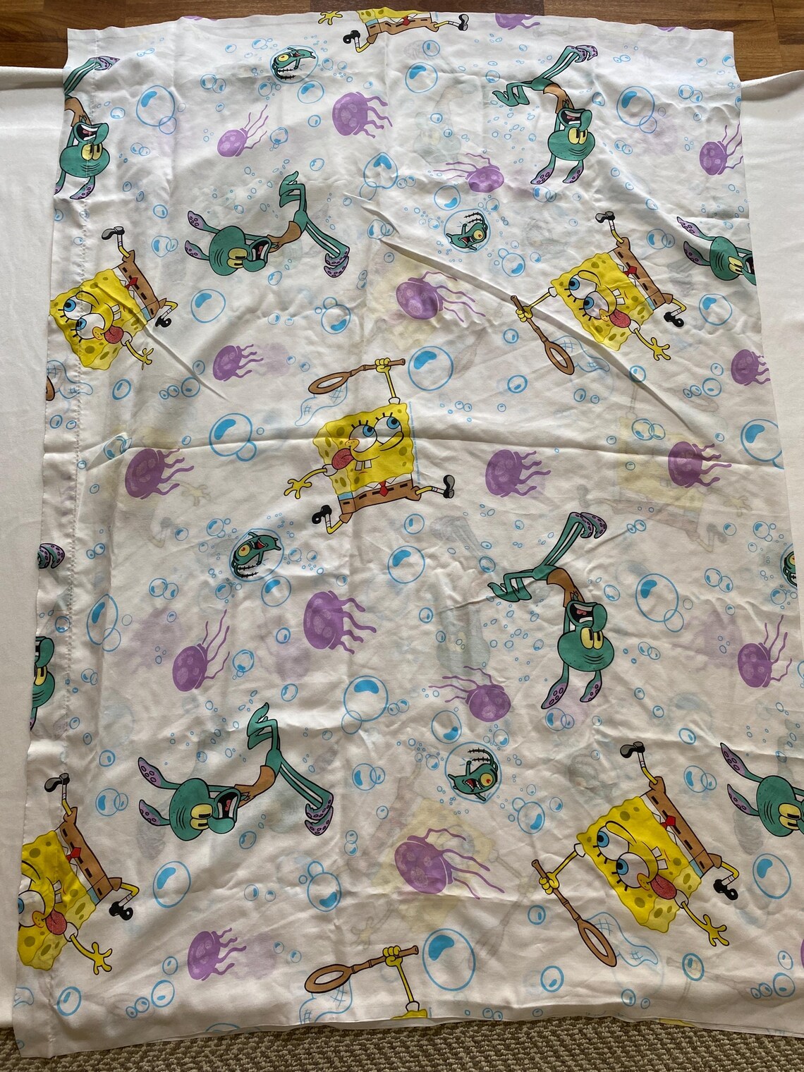 Spongebob Squarepants Twin Flat Sheet 2003 Kids Character Linens ...