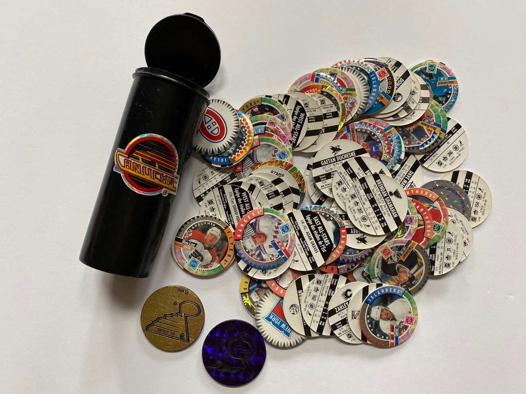 SALE 1990s Hockey Sports Pogs Game Pieces 90s Kids Toys Collectible Fun ...