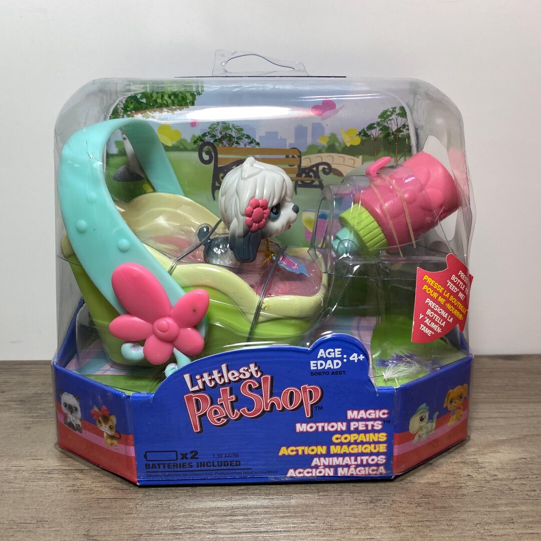 Littlest Pet Shop Magic Motion Pets Shaggy Dog Playset 2005 New in Box ...