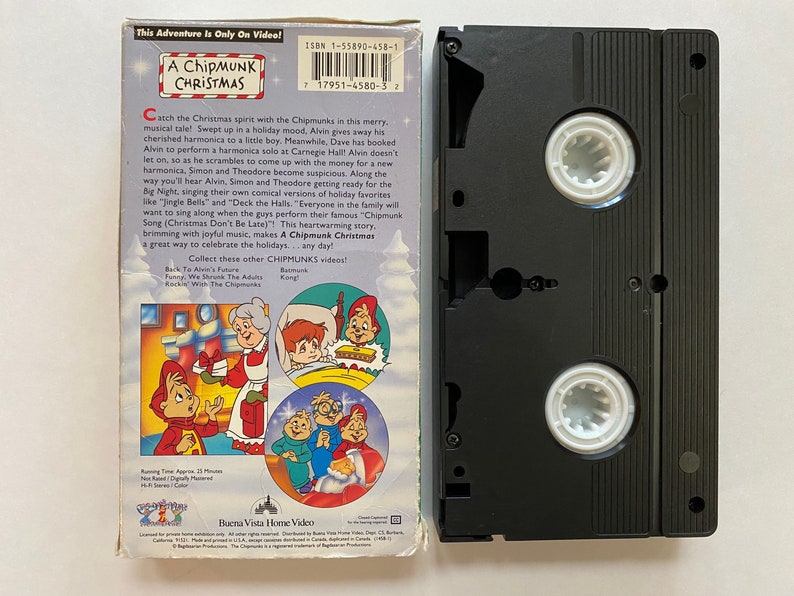 Alvin and the Chipmunks Christmas VHS Video Animated Xmas Movie - Etsy