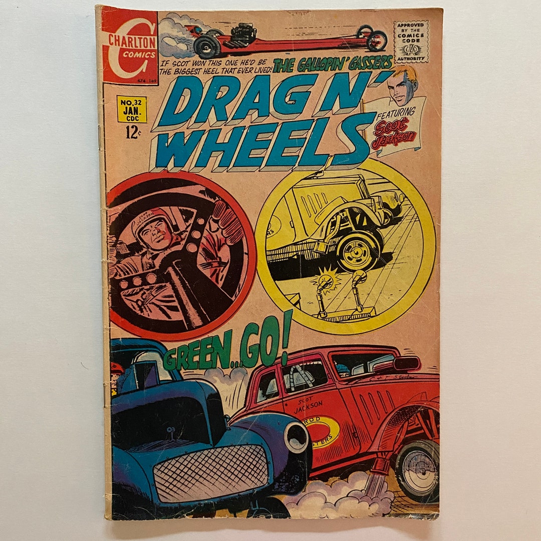 Drag N Wheels No 32 Comic Book Charlton Comics 1969 - Etsy