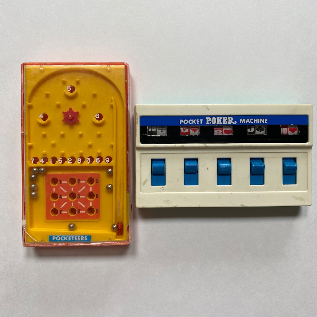1970s Tomy Handheld Puzzle Games Pocket Poker Pocketeers Lucky Ball ...