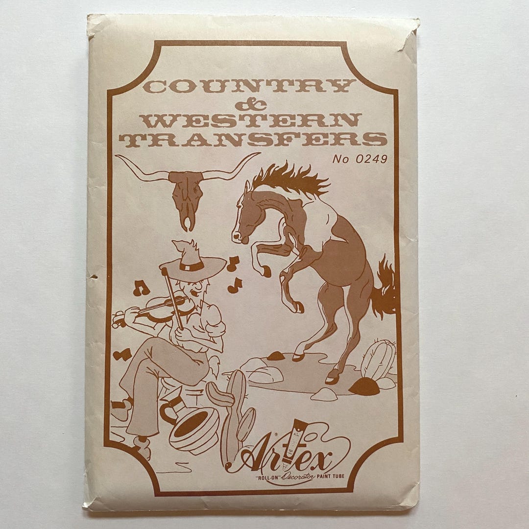 Artex Hot Iron on Transfer Patterns for Embroidery Country and Western ...