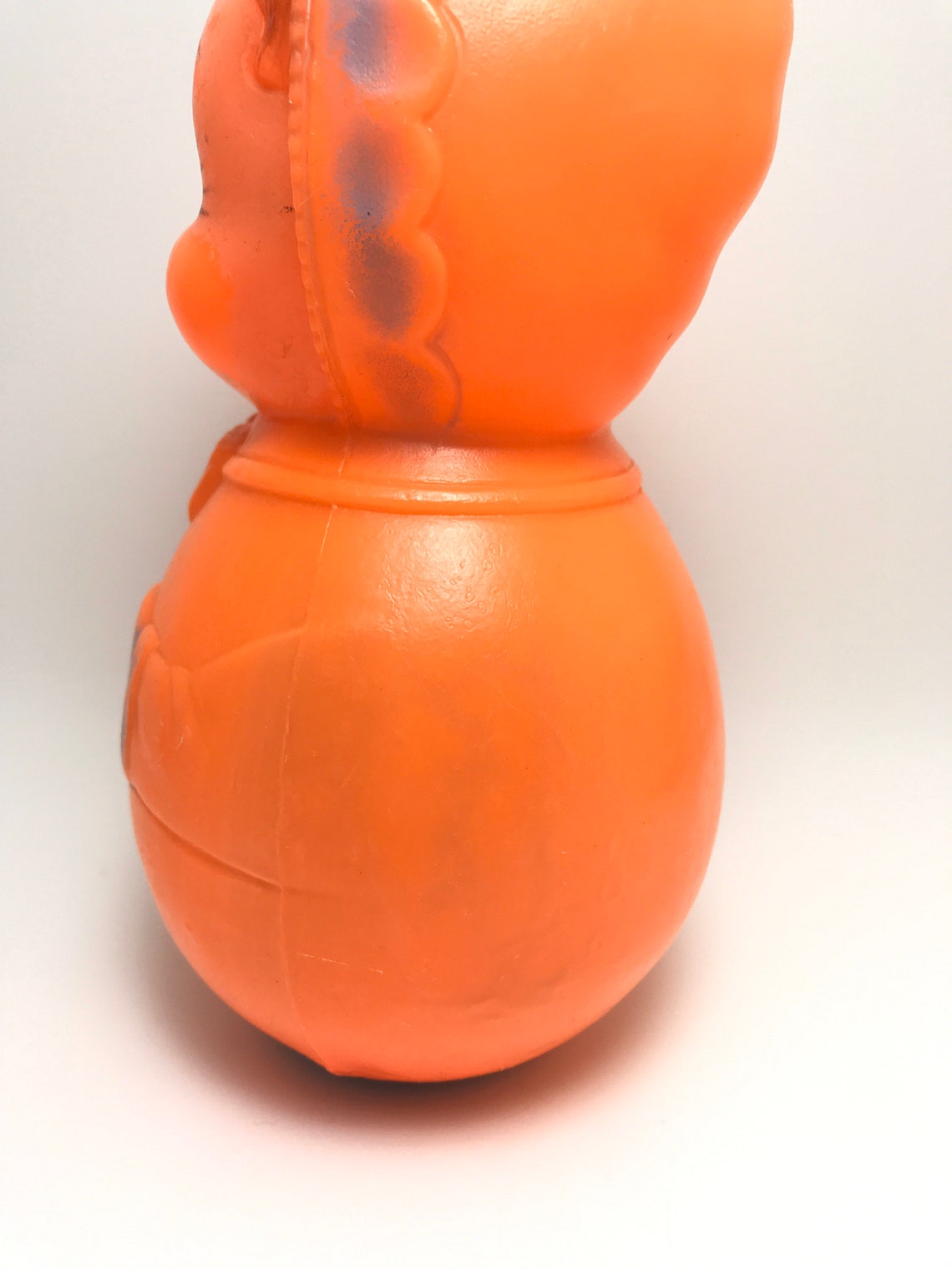 Vintage Roly Poly Doll Orange Thin Plastic Unmarked Cute Retro - Etsy