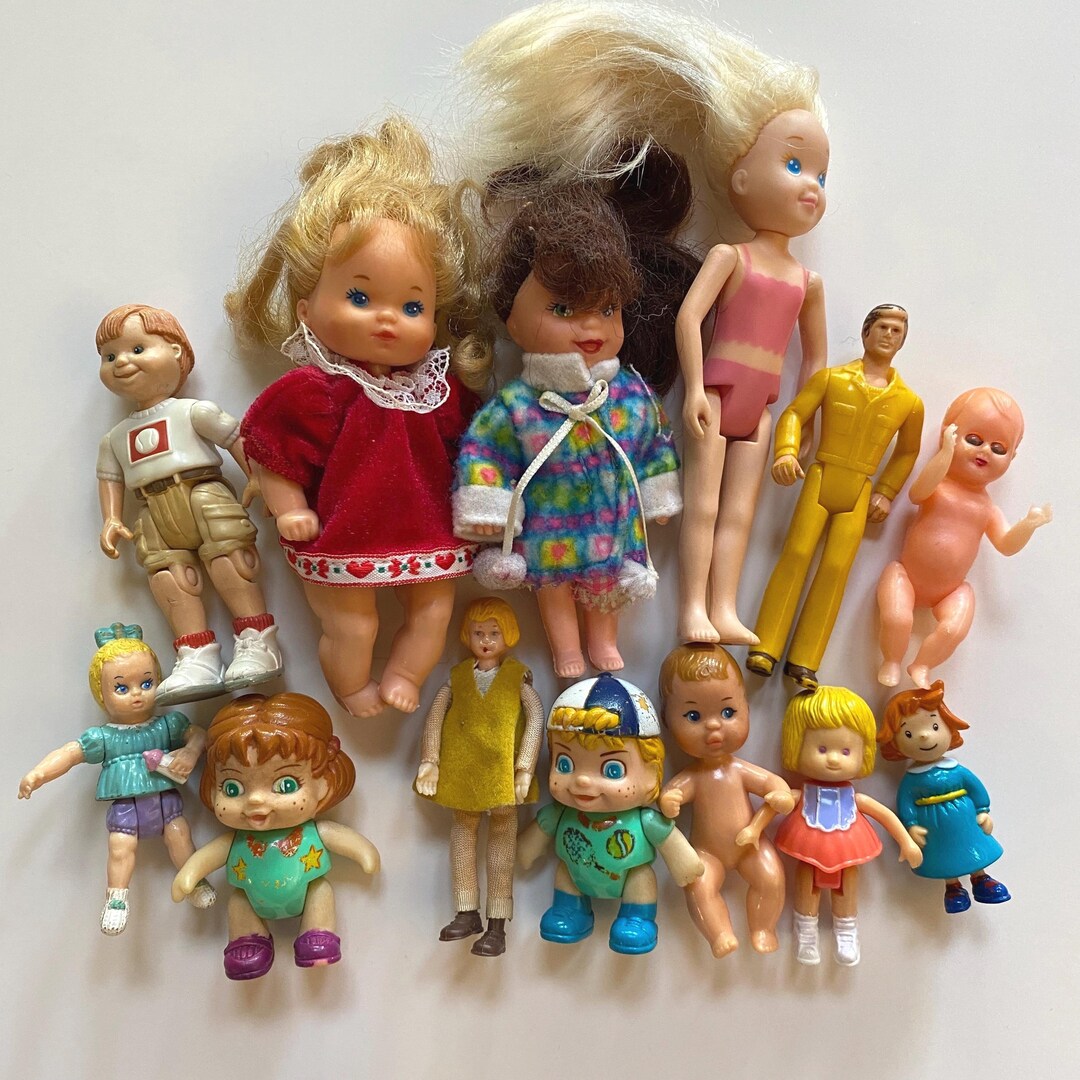 Vintage Small Dolls Lot Girls Kids Toys 1980s 1990s Barbie Quints ...