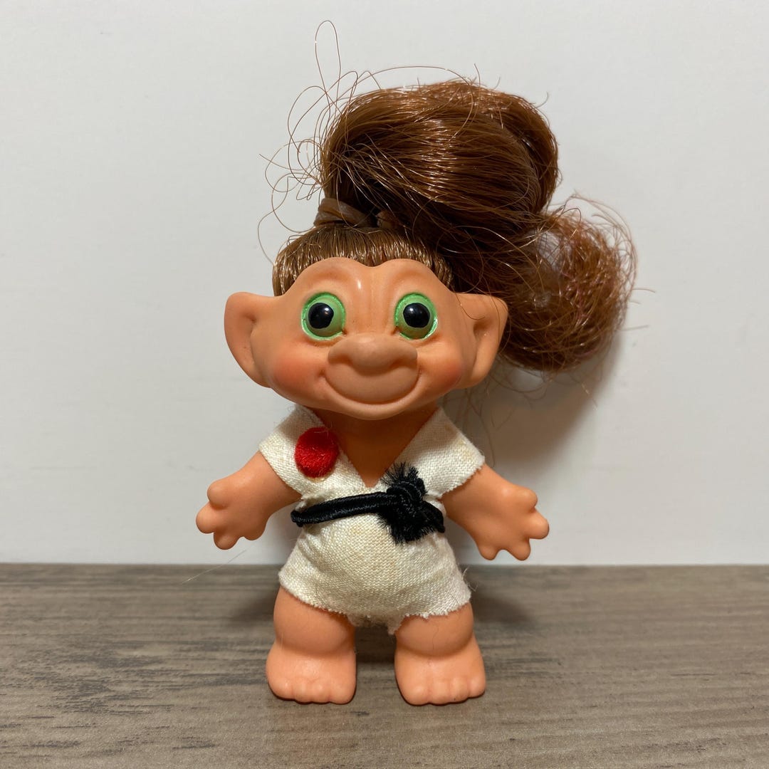 1960s Troll Doll With Rooted Hair Rootie Beatnik? Painted Eyes Karate ...