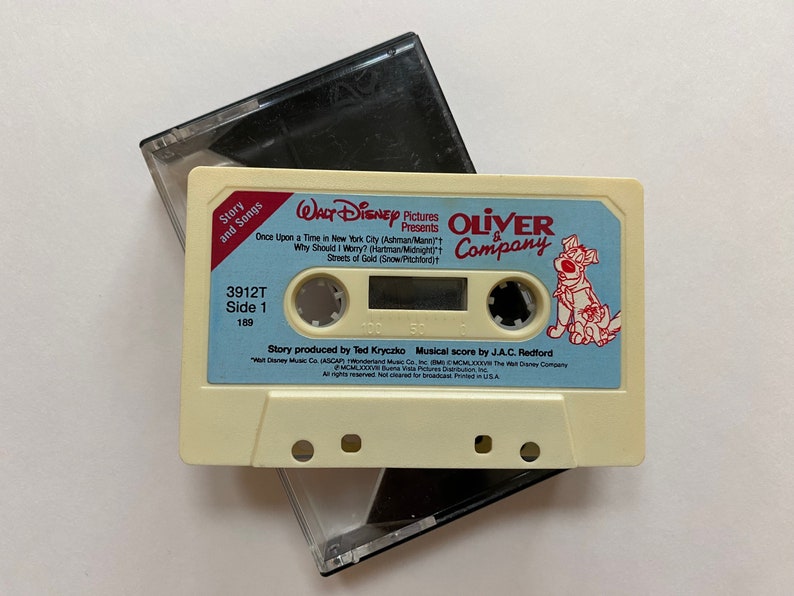 1980s Disney Oliver and Company Movie Film Song Tape Cassette - Etsy