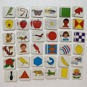 Vintage Memory Card Matching Game Night Family Game Match the Pictures ...