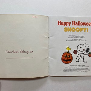 1989 Happy Halloween Snoopy Golden Look Look Book Snoopy and Friends ...