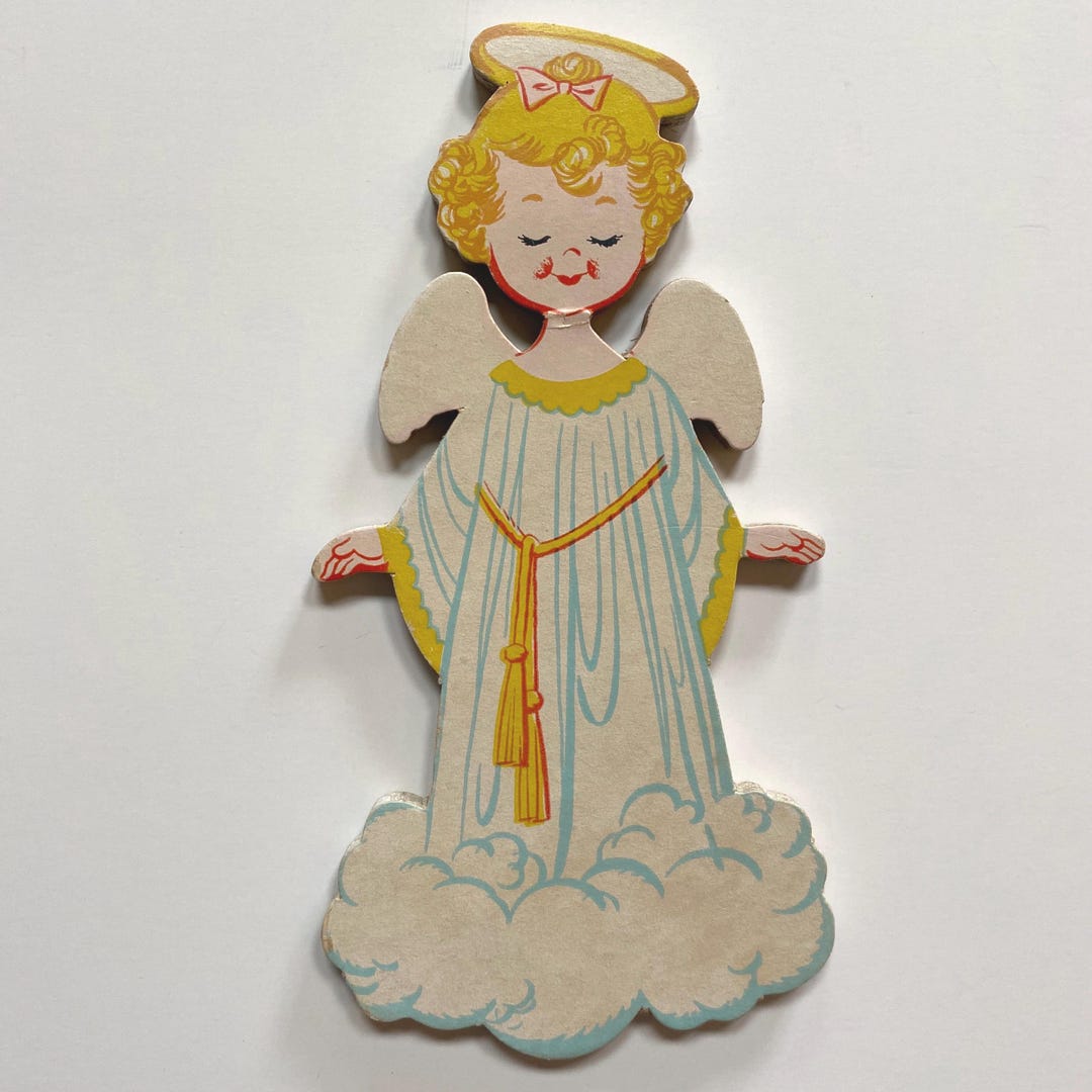 Vintage Cardboard Angel Cutout Christmas Decor 1950s 1960s - Etsy
