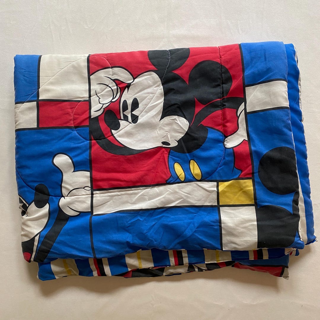 Disney Mickey Mouse Bed Comforter Blanket Twin Size Kids Bedding 1990s ...
