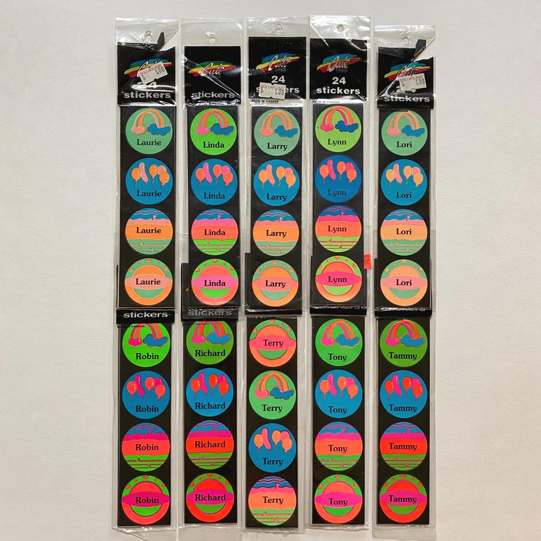 Personalized Name Stickers for Tammy Tony Terry Richard Robin Lori Lynn ...