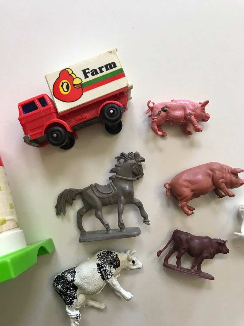 1960s Jimson Farm Animals Barn Tractor 60s Kids Toy Pretend Play Hong ...
