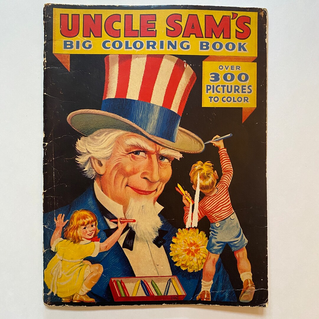 Uncle Sams Big Coloring Book 1936 Rand Mcnally American History COLORED ...