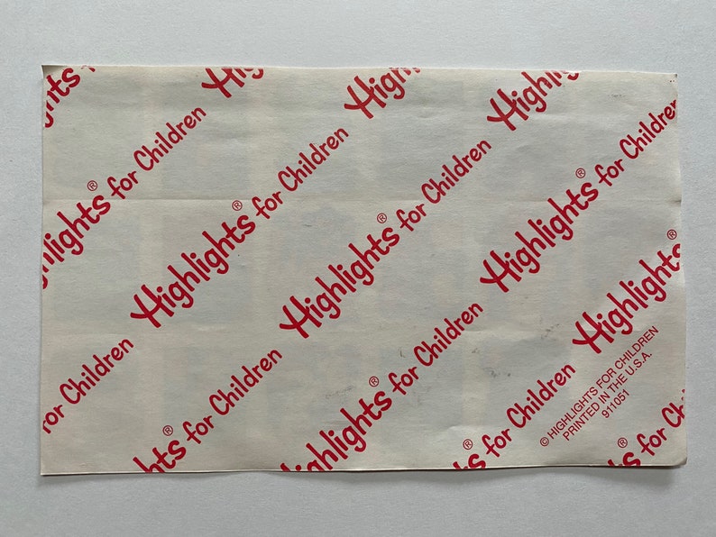 Highlights Sticker Sheet 90s Kids Magazine Premium Rare - Etsy