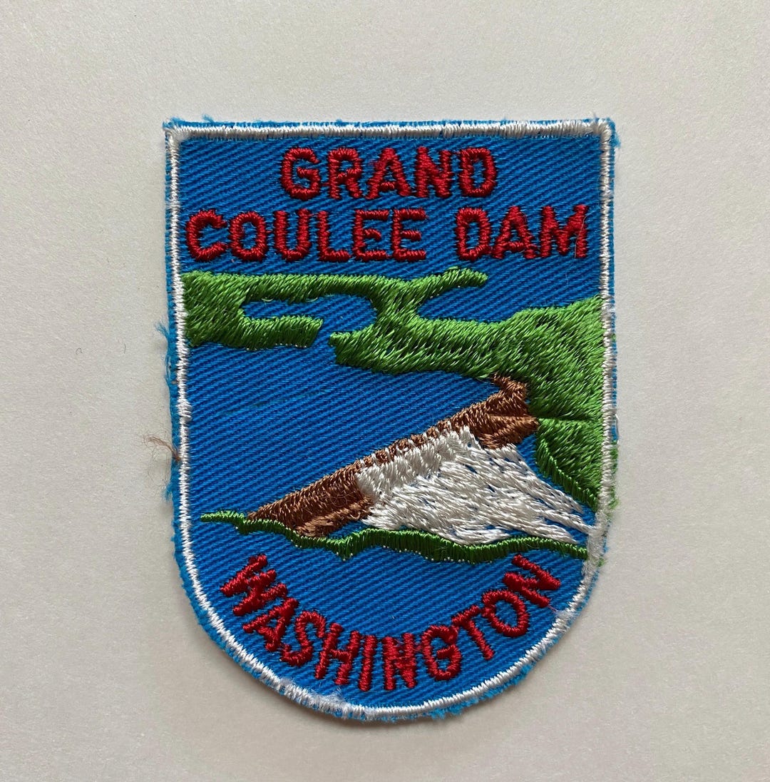 Grand Coulee Dam Washington Sew on Embroidered Patch USA State Travel Souvenir - Etsy