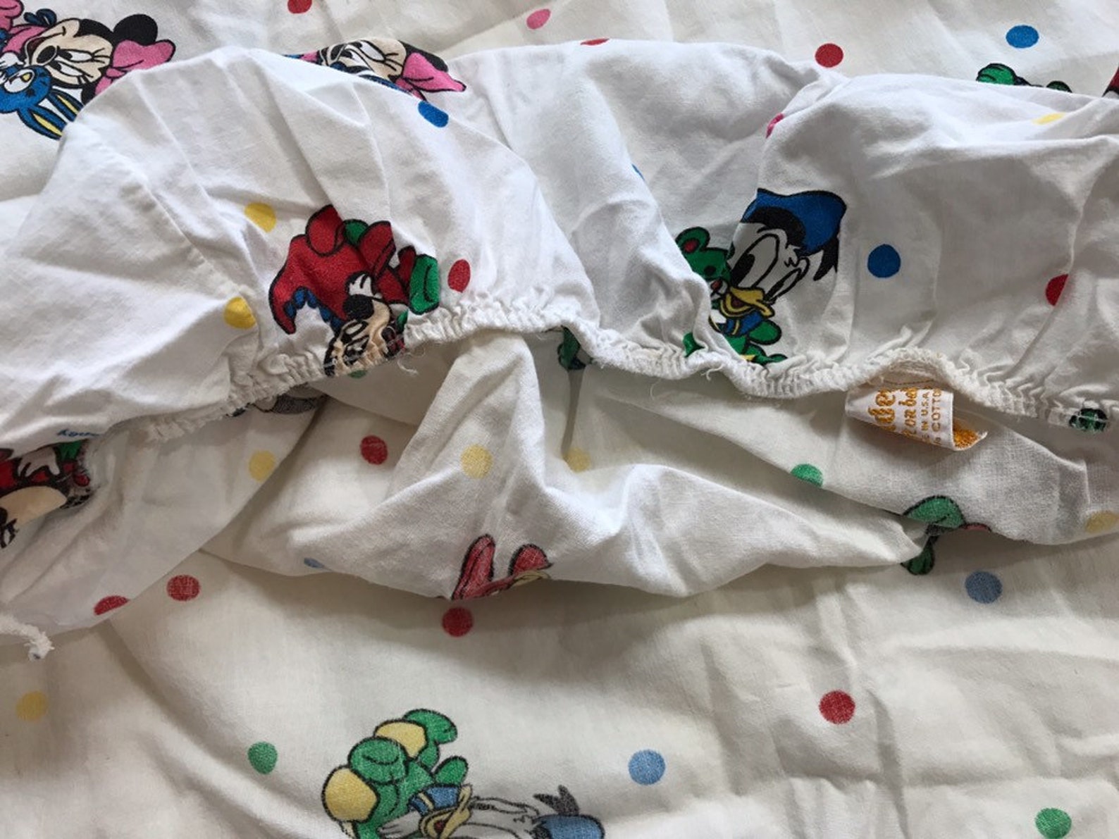 RARE Dundee Disney Babies Fitted Crib Sheet Cute Mickey Minnie - Etsy