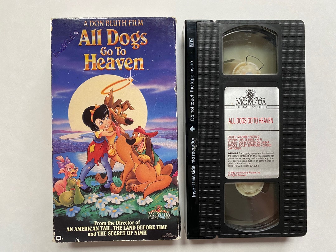 All Dogs Go to Heaven Don Bluth VHS Video Animated Full Length Film ...