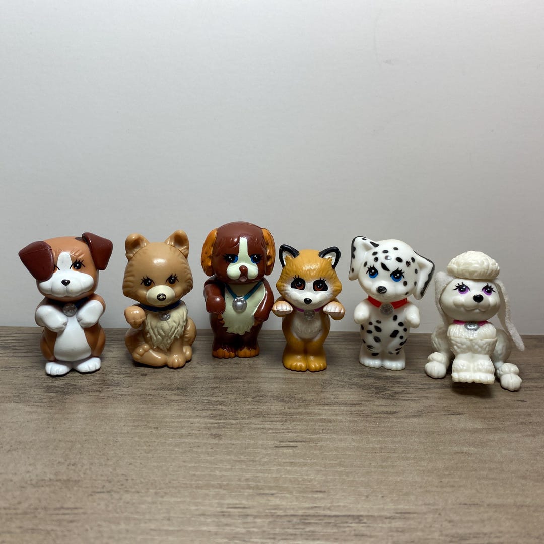 1990s Littlest Pet Shop Dogs Raccoon Poodle Upright Chirpy Tree Figures ...