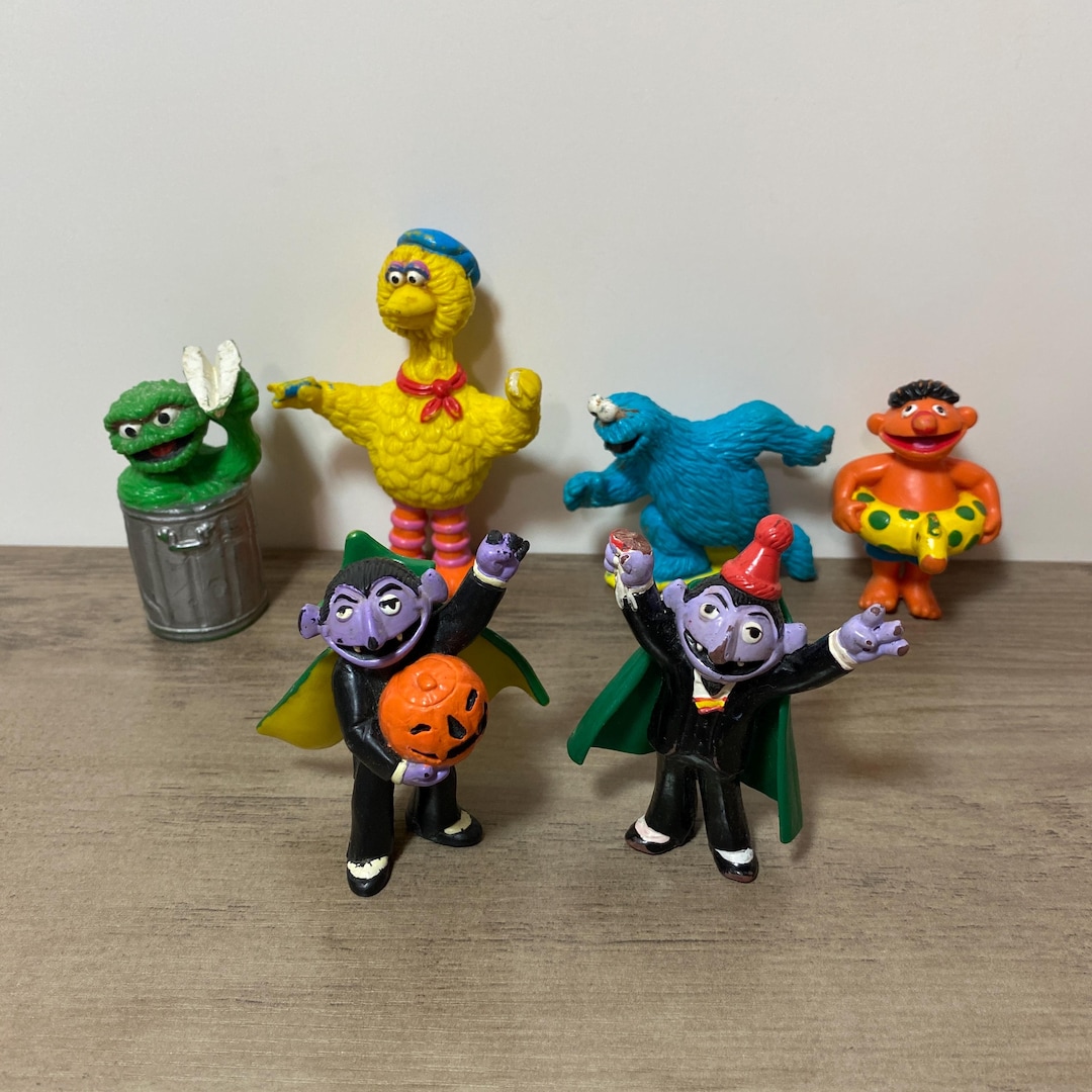 Sesame Street PVC Figures Applause Cookie Monster Big Bird Oscar Count ...