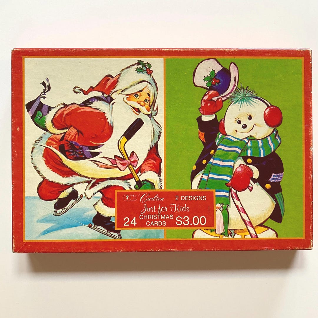 Christmas Holiday Greetings Cards Stationary Ephemera Lot With Box ...