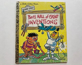 1972 Berts Hall of Great Inventions Little Golden Book Muppets Sesame ...