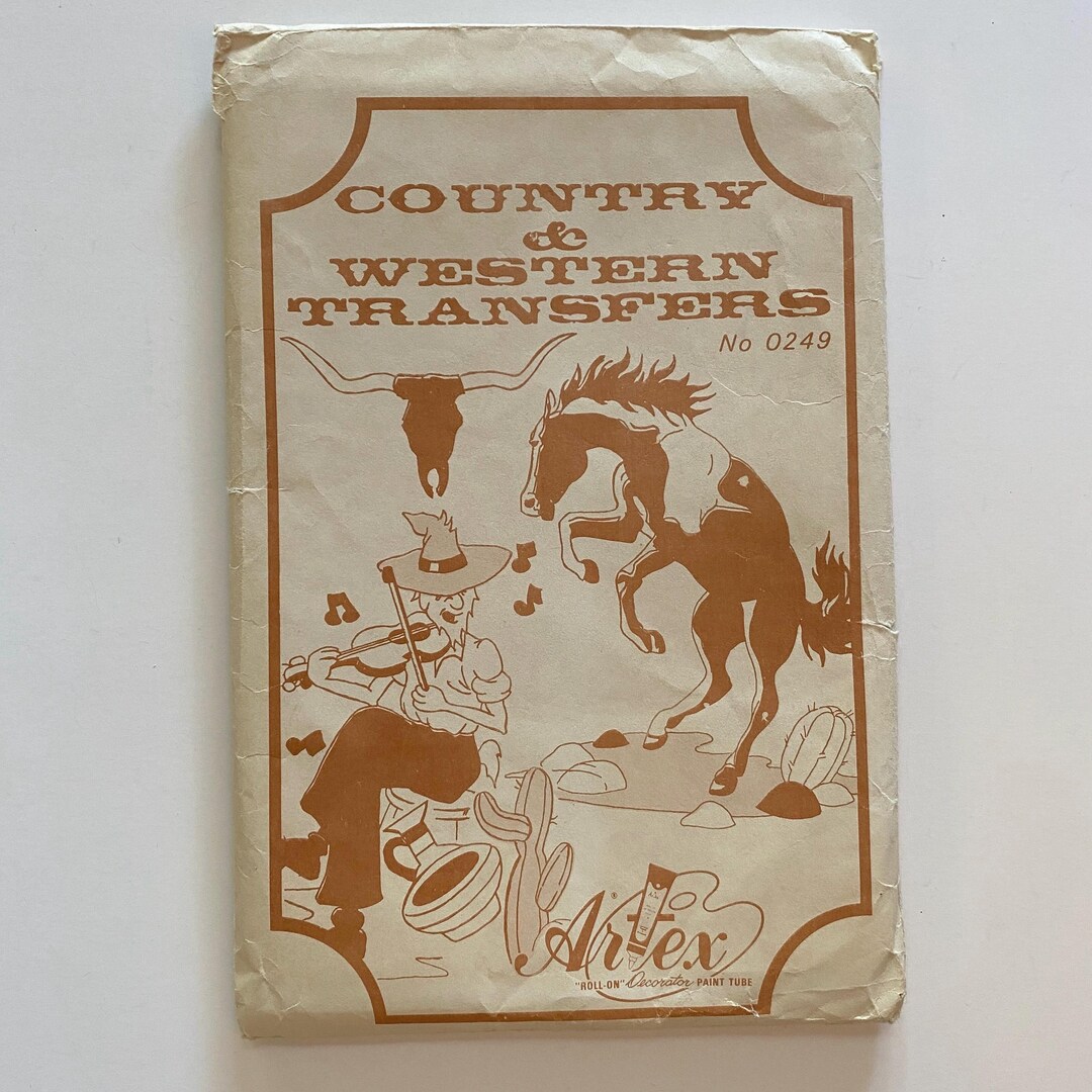 Artex Hot Iron on Transfer Patterns for Embroidery Country and Western ...