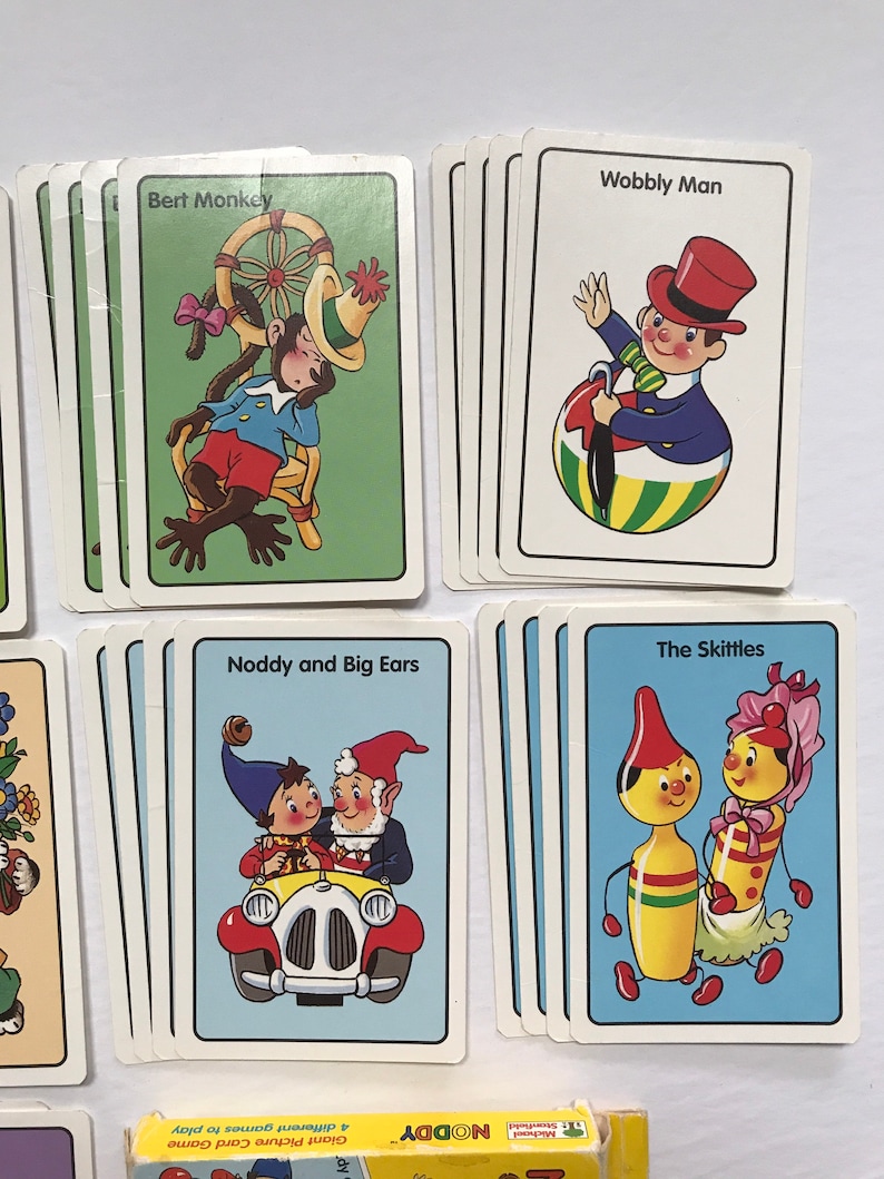 1988 Noddy Giant Picture Card Game RARE Enid Blyton Missing One Tessie ...