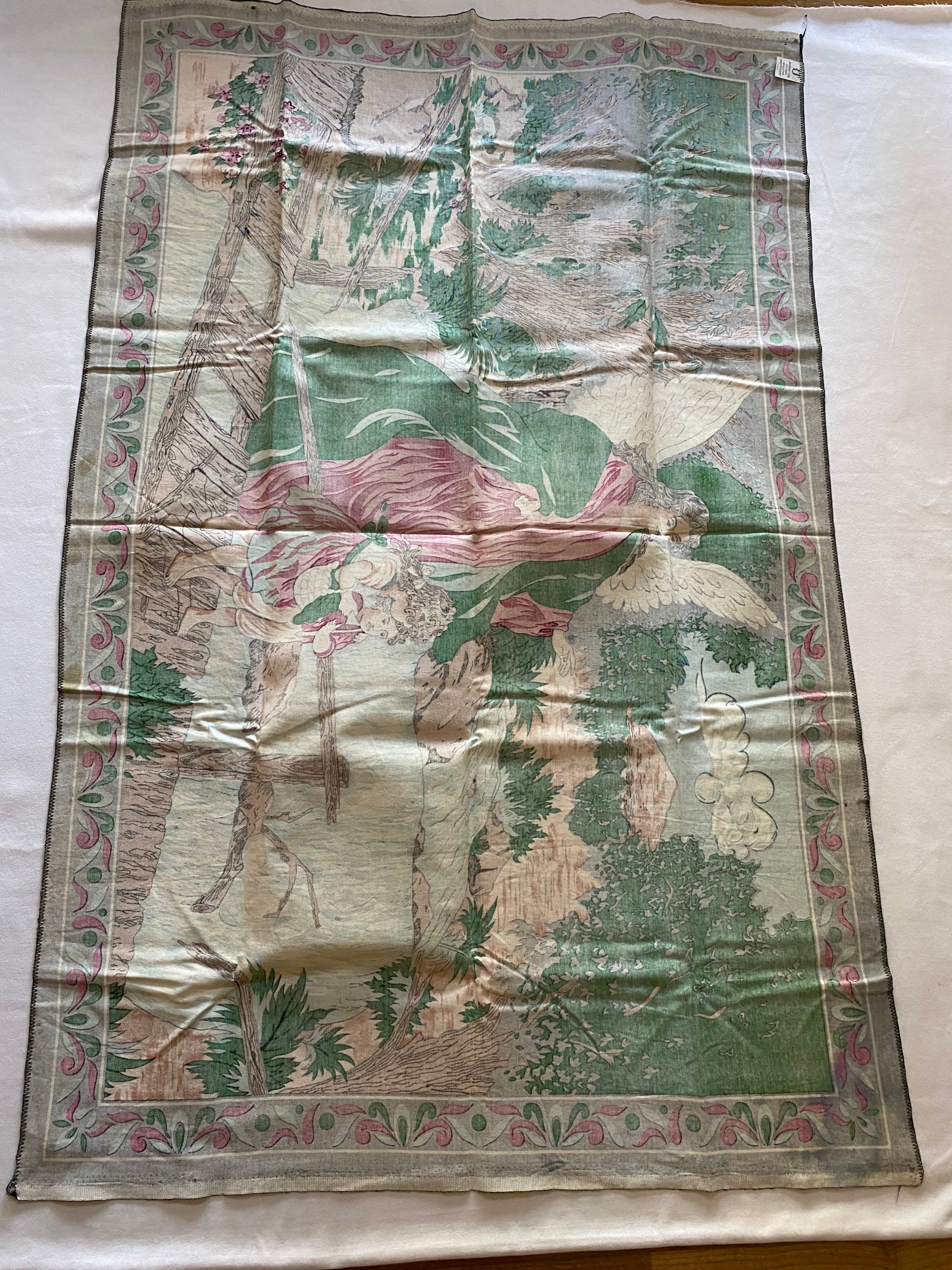 Guardian Angel and Children Turkish Tapestry Wall Hanging 70s - Etsy