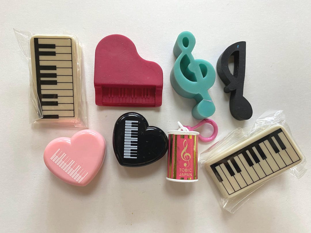 Cute Soundy 90s Stationary Eraser Lot RARE Collectible MUSIC NOTES - Etsy
