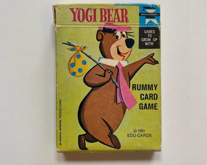 Vintage Yogi Bear Playing Cards 1960s - Rummy Card Game 60s Hanna ...