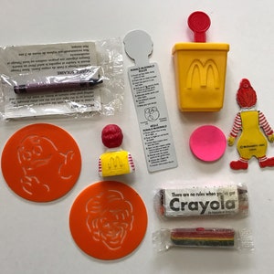 Mcdonalds Toy Premiums Lot Fast Food Ronald Mcdonald Ruler Popsicle ...