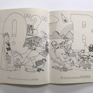 Vintage ABC Coloring Book Retro 70s Kids Children Colour Pages Richard ...
