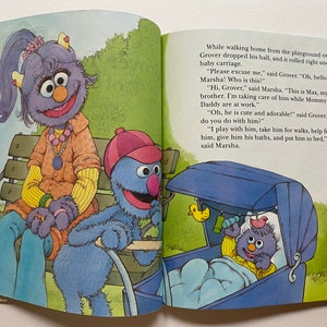 1987 Grover Takes Care of a Baby Little Golden Book Sesame Steet - Etsy