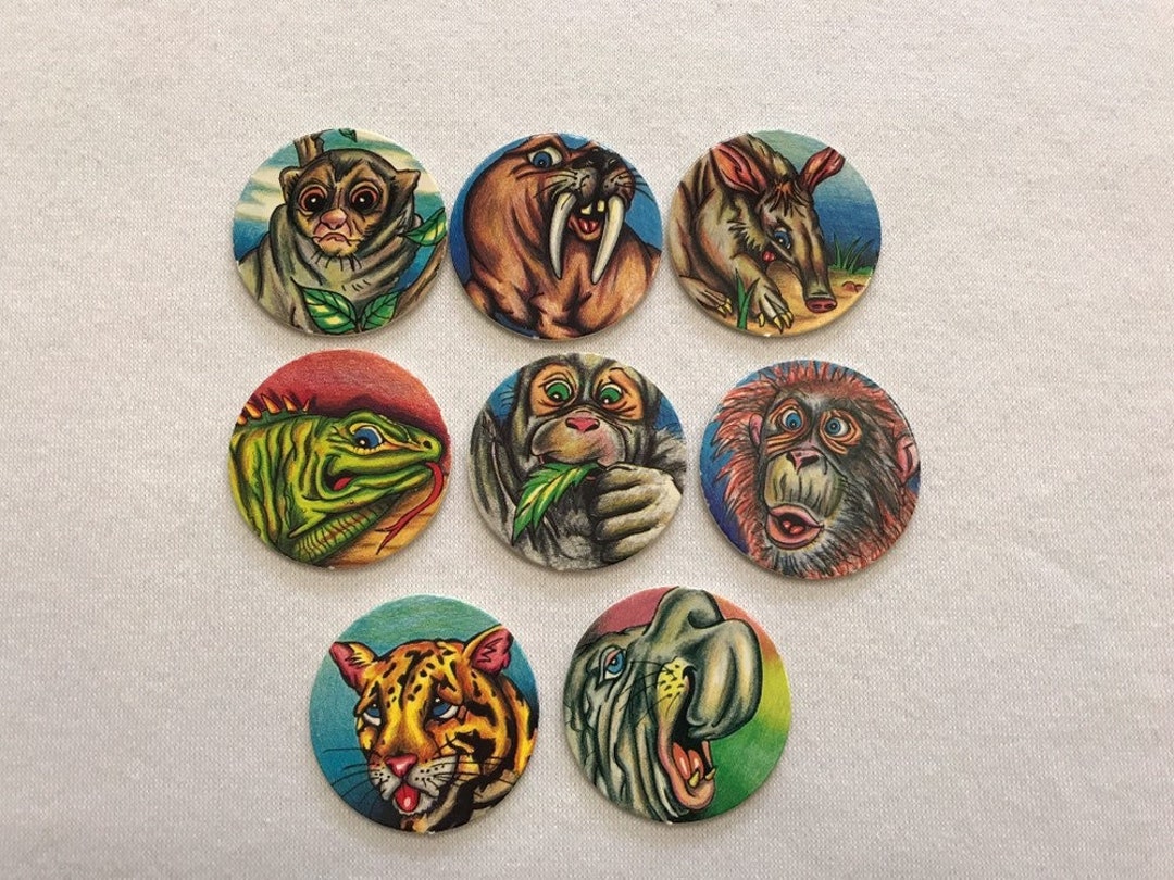 SALE - 1990s Blank Back Animal Pogs 90s Kids Games Wildlife Woodland ...