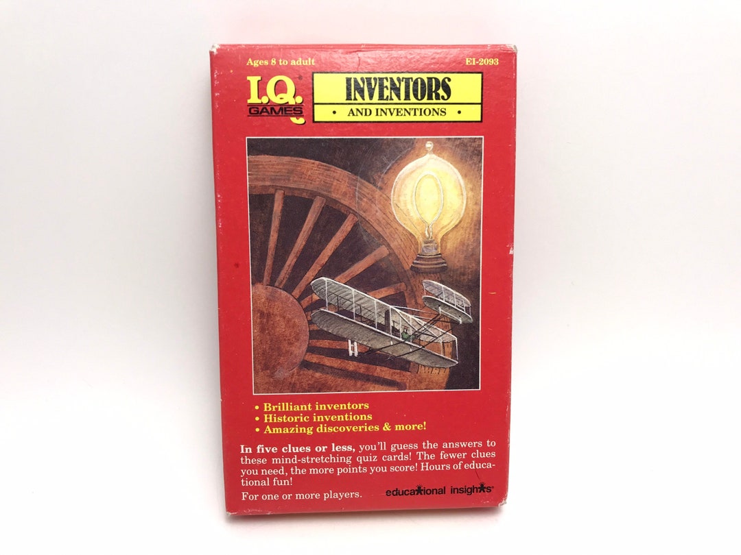 SALE 1991 Inventors & Inventions Playing Cards IQ Games Educational ...