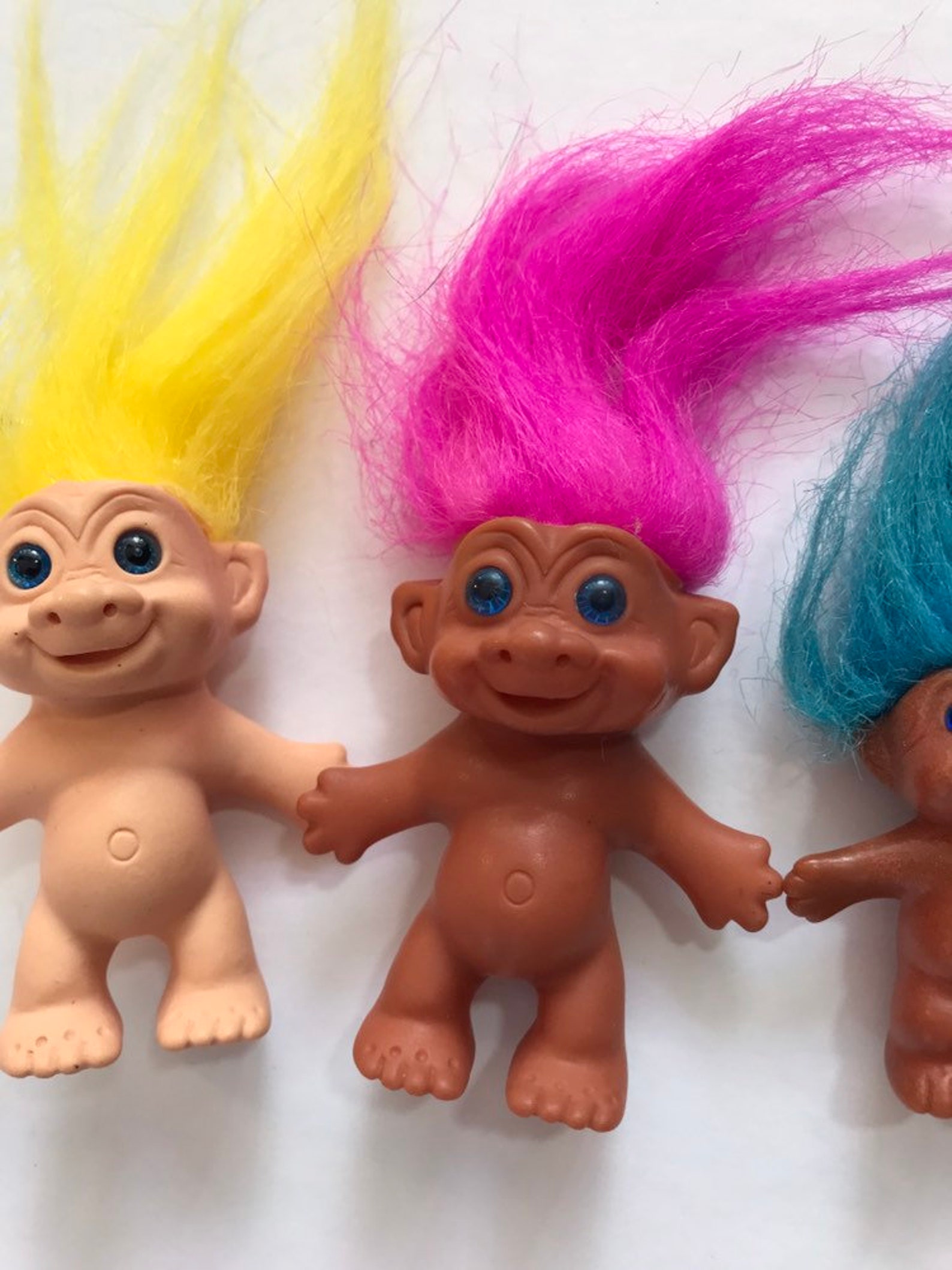 1980s Mini Trolls Small Treasure Trolls Cute Collectible Korea | Etsy