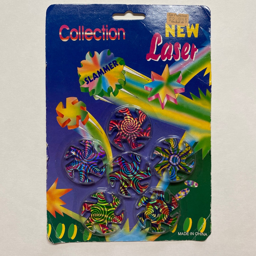 Pog Slammers Collection Laser Metallic Print Unused in Package 1990s - Etsy