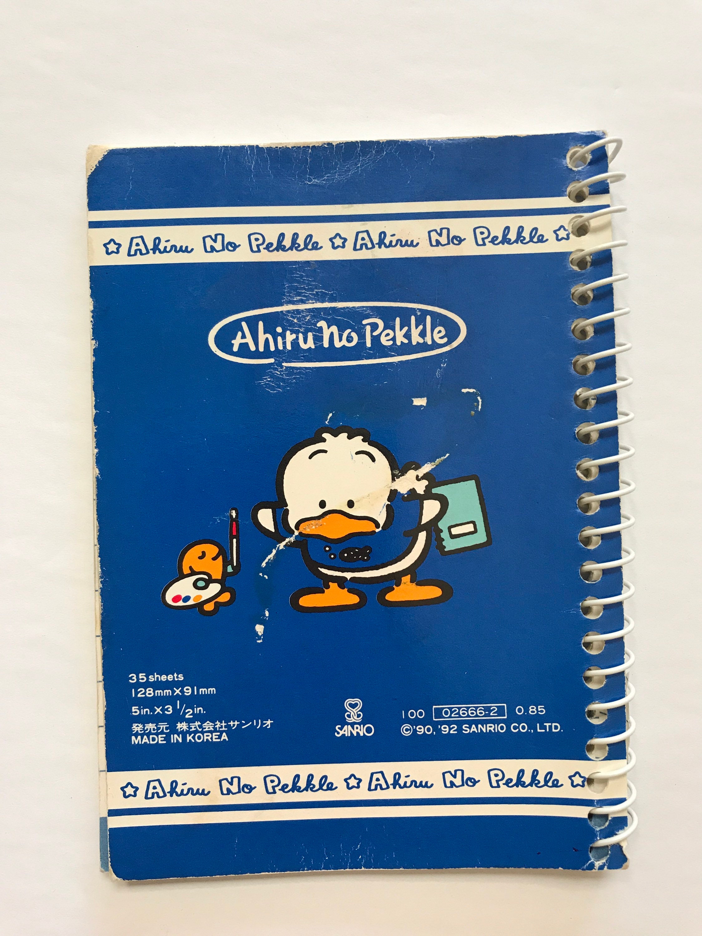 1992 Sanrio Pekkle Duck Notepad Notebook Mini Pocket Size | Etsy
